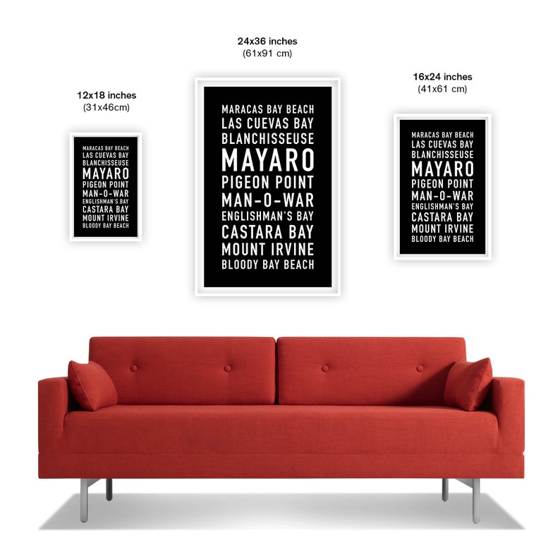 Trinidad and Tobago - Beach Decor, Beach Print, Typography Print, Beach ...