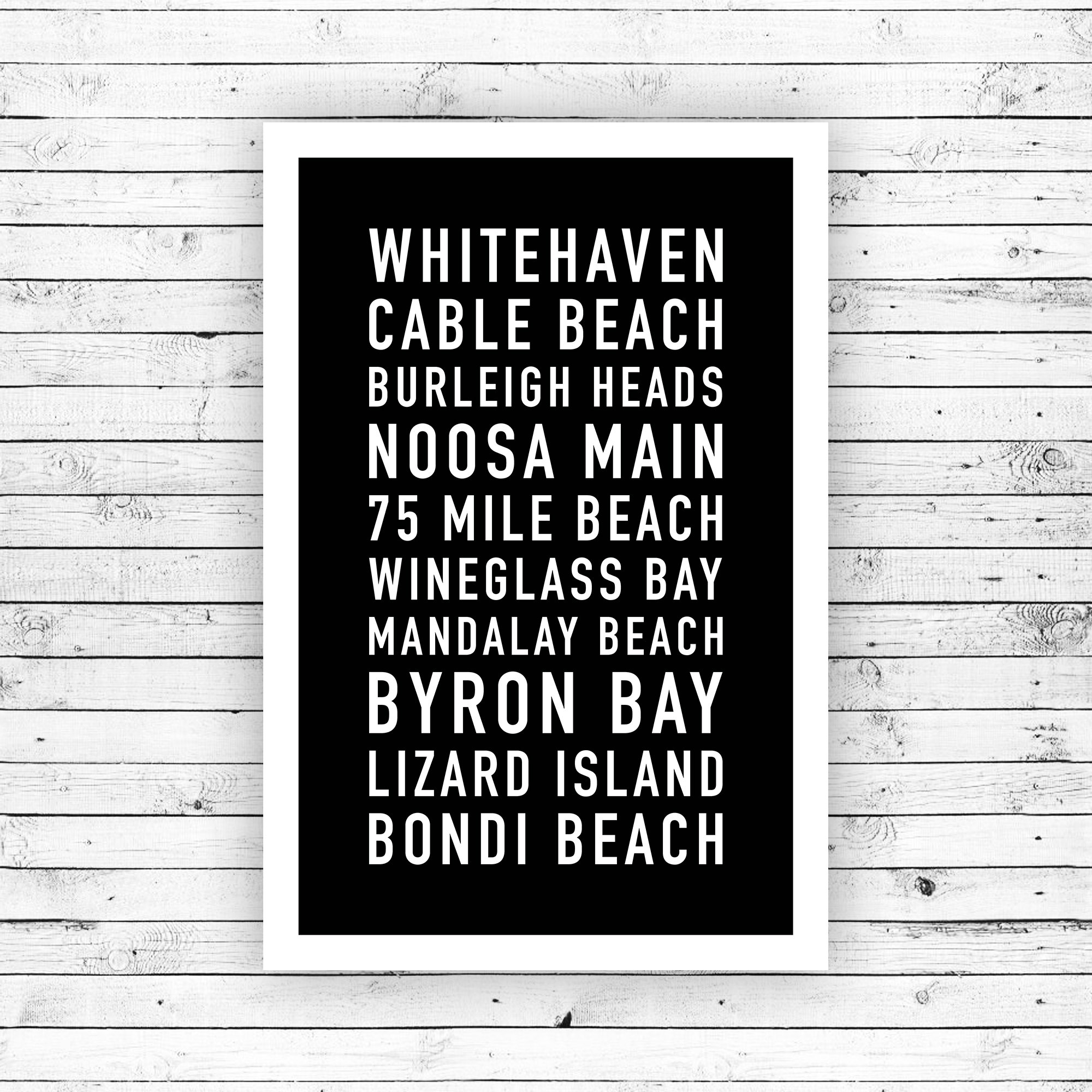 Australia - Beach Decor, Beach Print, Typography Print, Beach Wall Art ...