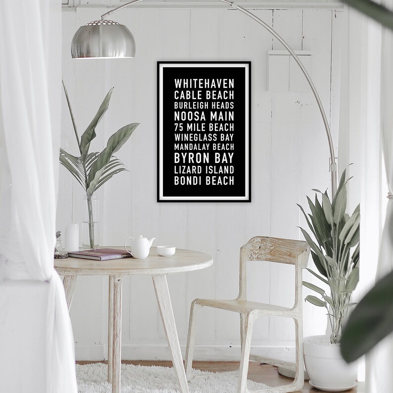 Australia - Beach Decor, Beach Print, Typography Print, Beach Wall Art ...