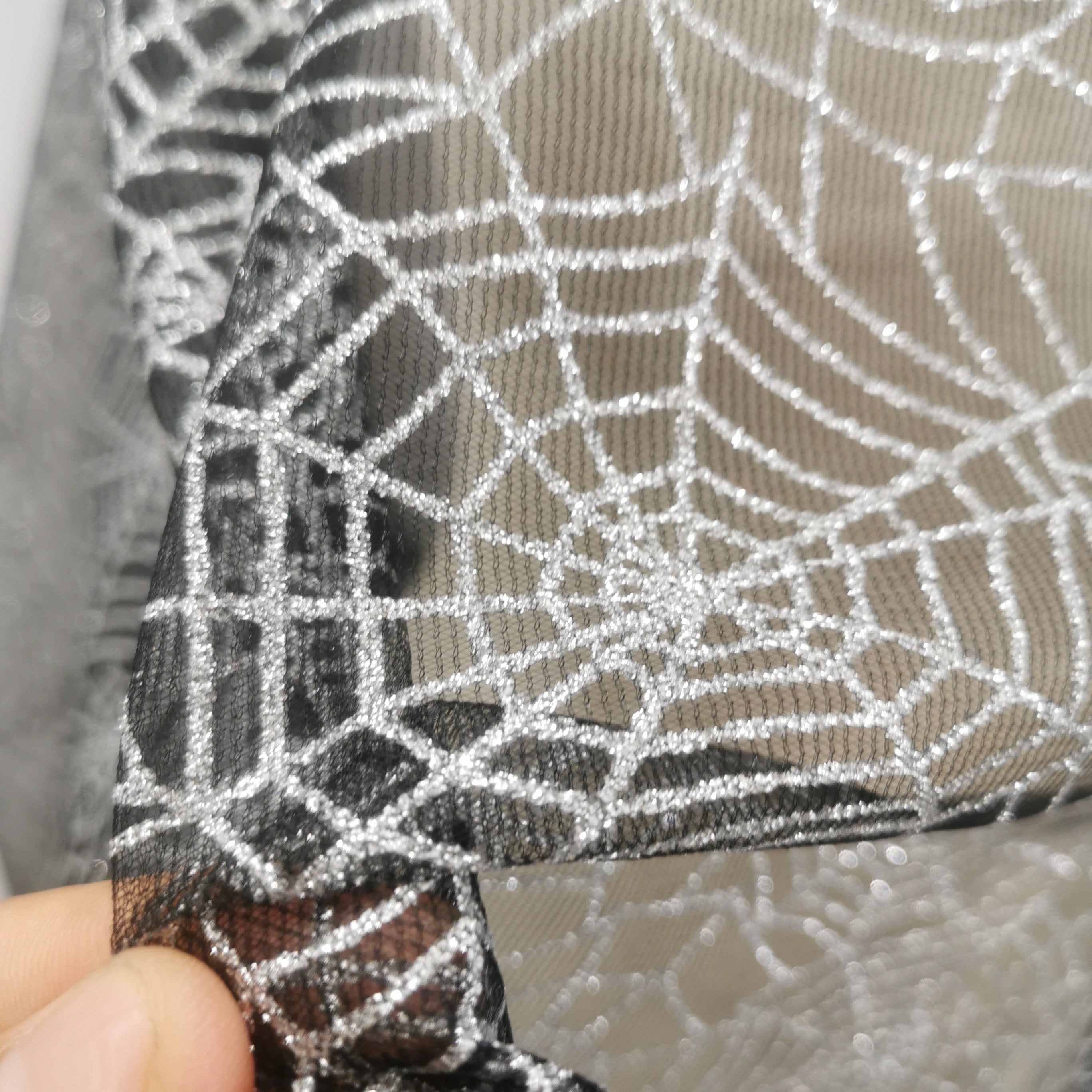Silver Glitter Spider Web Fabric - Halloween Fabric by the Yard - Etsy