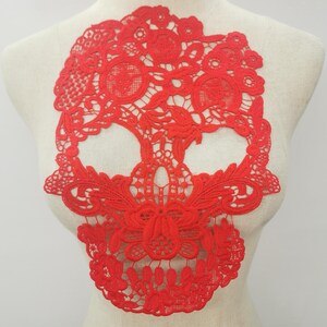 1 Piece Sugar Skull Applique Skull Appliques Crochet Lace Skull Pattern ...