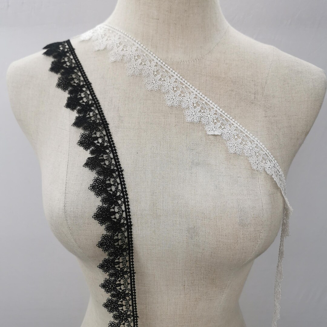 35mm Wide White Snowflake Trim White Snowflake Embroidered Water ...