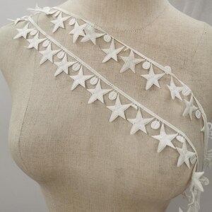 Black Star Lace Ribbon Star Lace Trim 35 Mm Width Halloween Supplies by ...