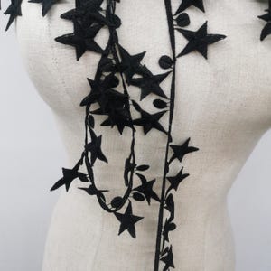 Black Star Lace Ribbon Star Lace Trim 35 Mm Width Halloween Supplies by ...