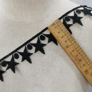 Black Star Lace Ribbon Star Lace Trim 35 Mm Width Halloween Supplies by ...