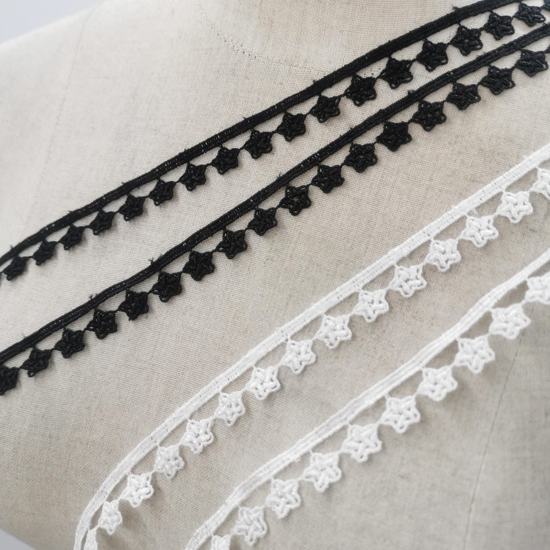 Black Star Lace Trim: Halloween Costume Supplies (15 Mm Width) - Etsy