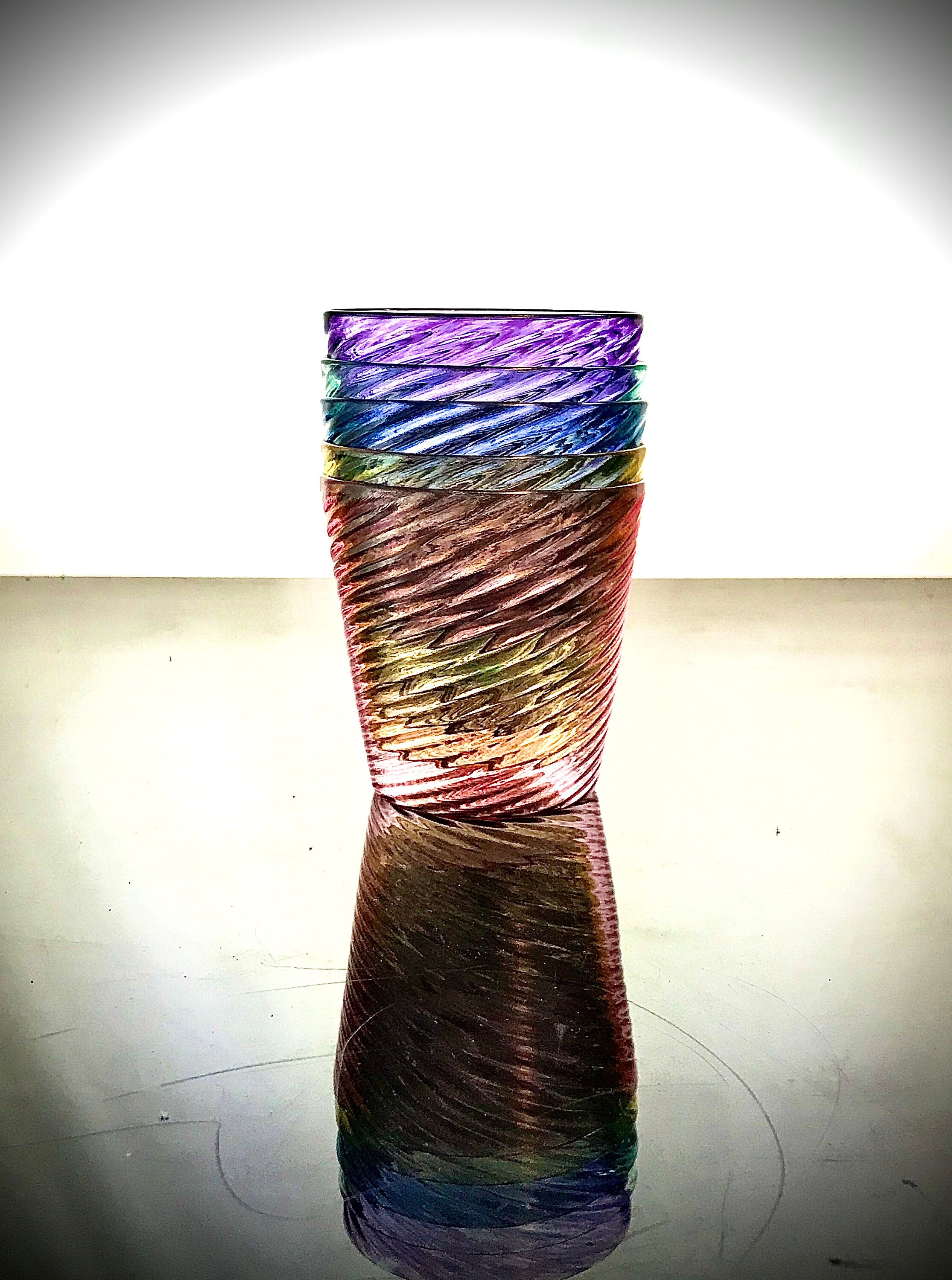 Glass Twisty Cups Handblown Single Glass Etsy