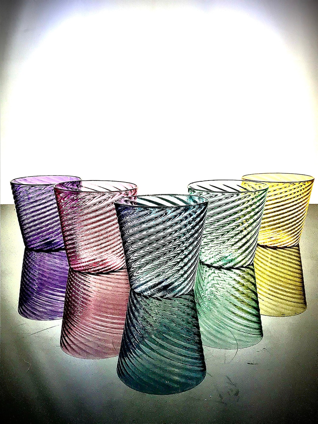 Glass Twisty Cups, Handblown (single Glass) - Etsy