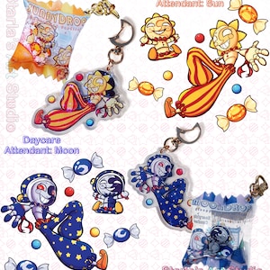 FNAF Daycare Attendant Keychain | Sun Moon Candy Bag Charm | Sundrop ...
