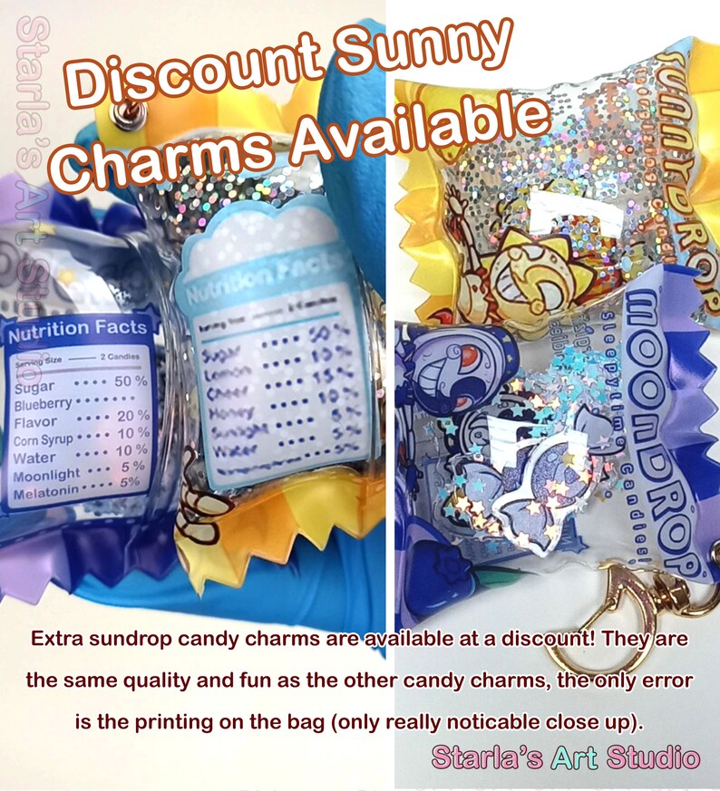 FNAF Daycare Attendant Keychain Sun Moon Candy Bag Charm - Etsy