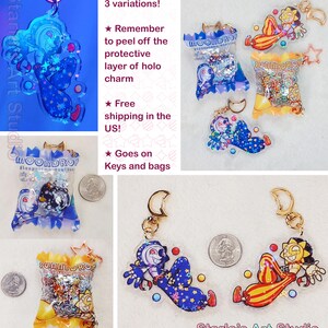 FNAF Daycare Attendant Keychain Sun Moon Candy Bag Charm Sundrop ...