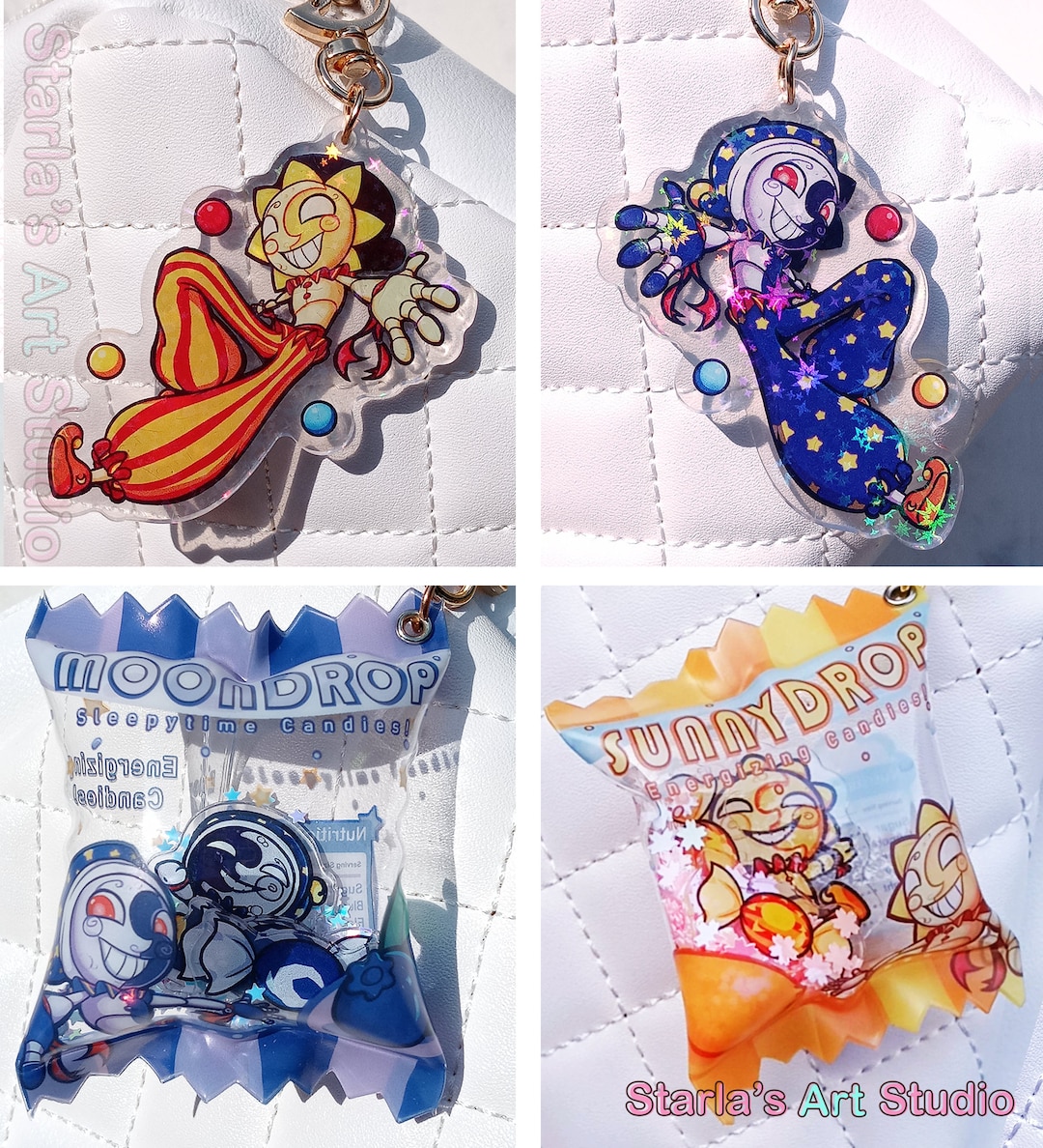 FNAF Daycare Attendant Keychain Sun Moon Candy Bag Charm - Etsy