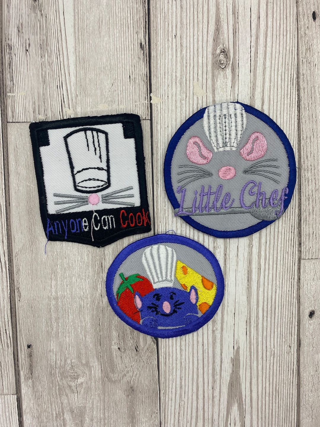 Ratatouille Embroidered Patch Collection - Little Chef, Anyone Can Cook ...