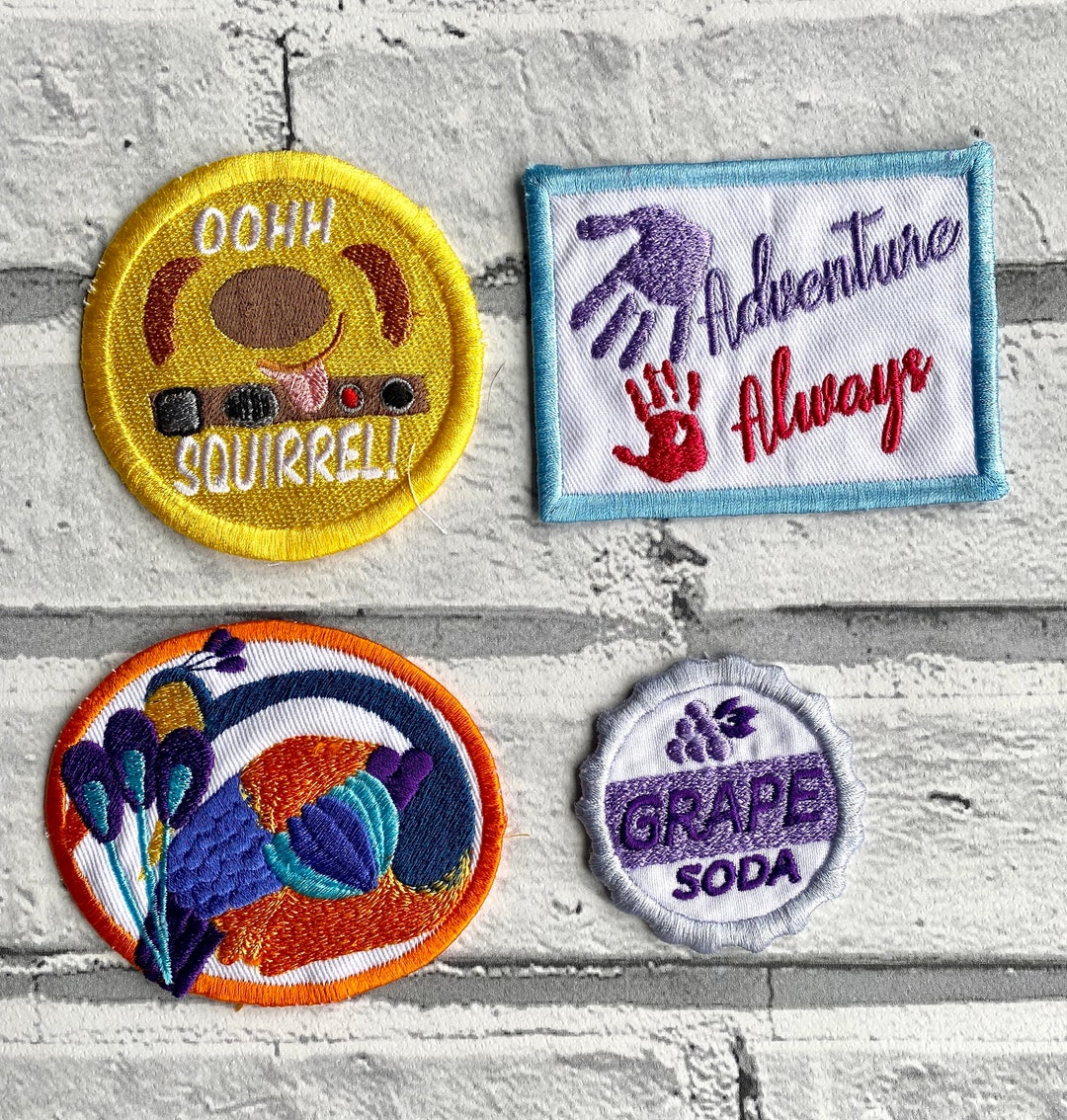Up Adventure Embroidered Patches Adventure Always With Hand Prints and ...