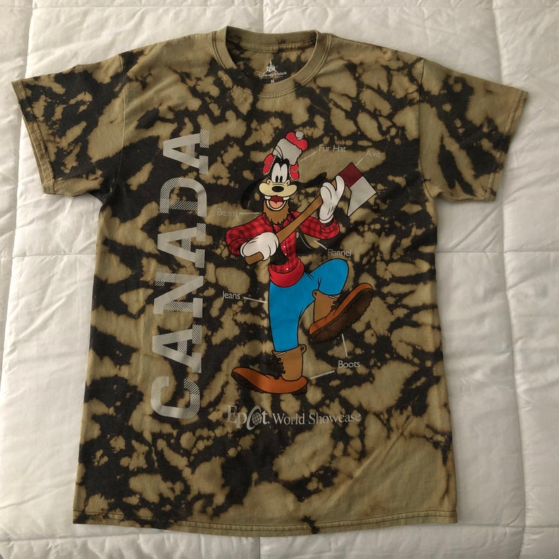 Bleach Dyed Goofy Canada Epcot World Showcase Disney Parks Short ...