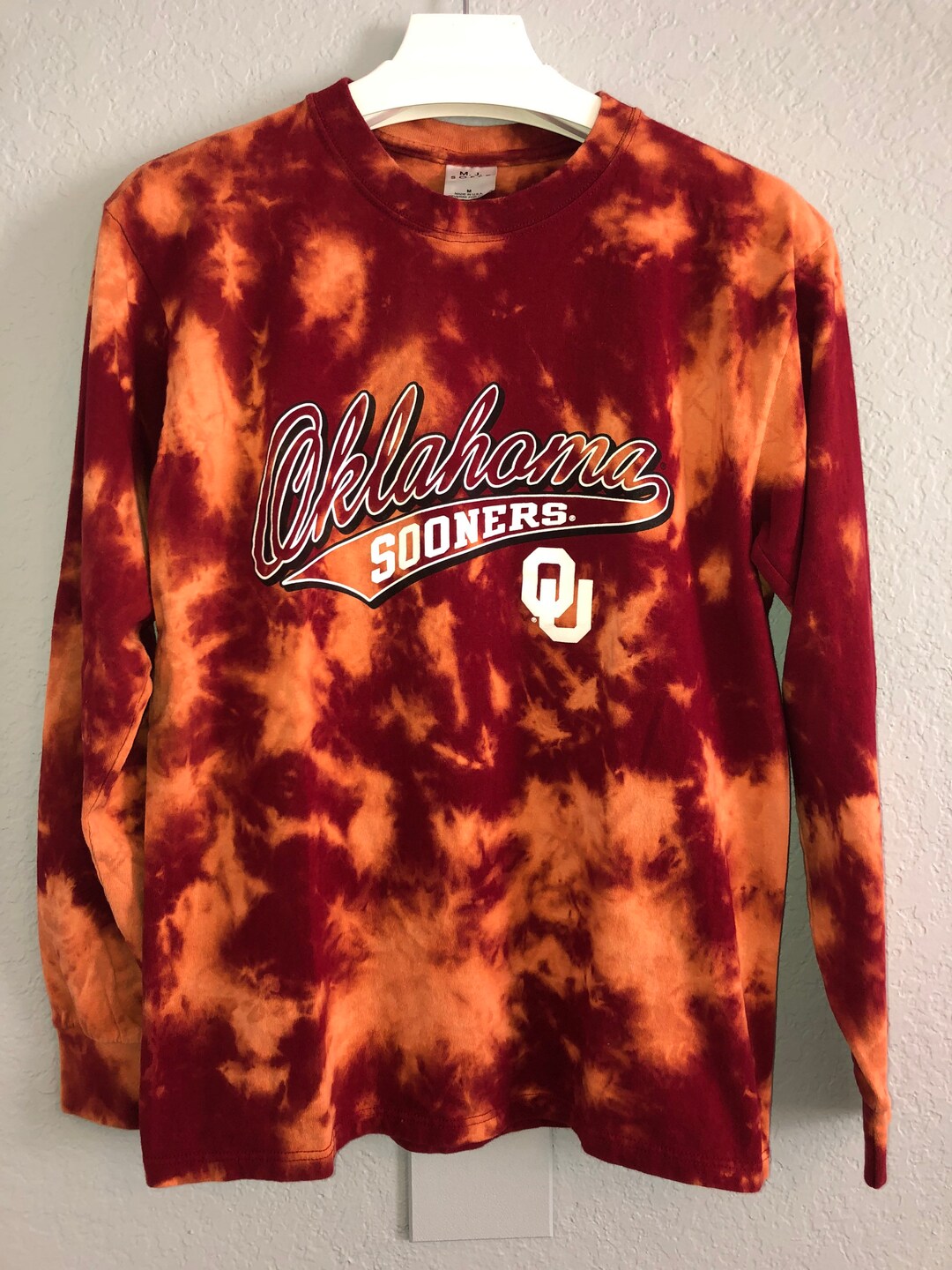 Bleach Dyed University of Oklahoma Sooners OU Long-Sleeve T-Shirt - Etsy.de