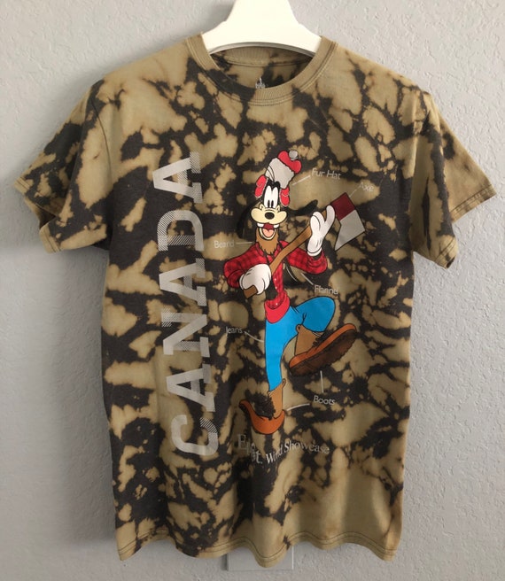 Bleach Dyed Goofy Canada Epcot World Showcase Disney Parks | Etsy