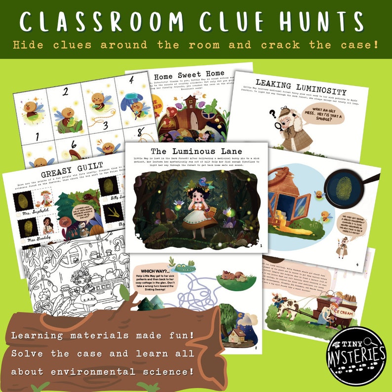 The Luminous Lane Mini Mystery - Printable Clue Hunt, Firefly-themed ...