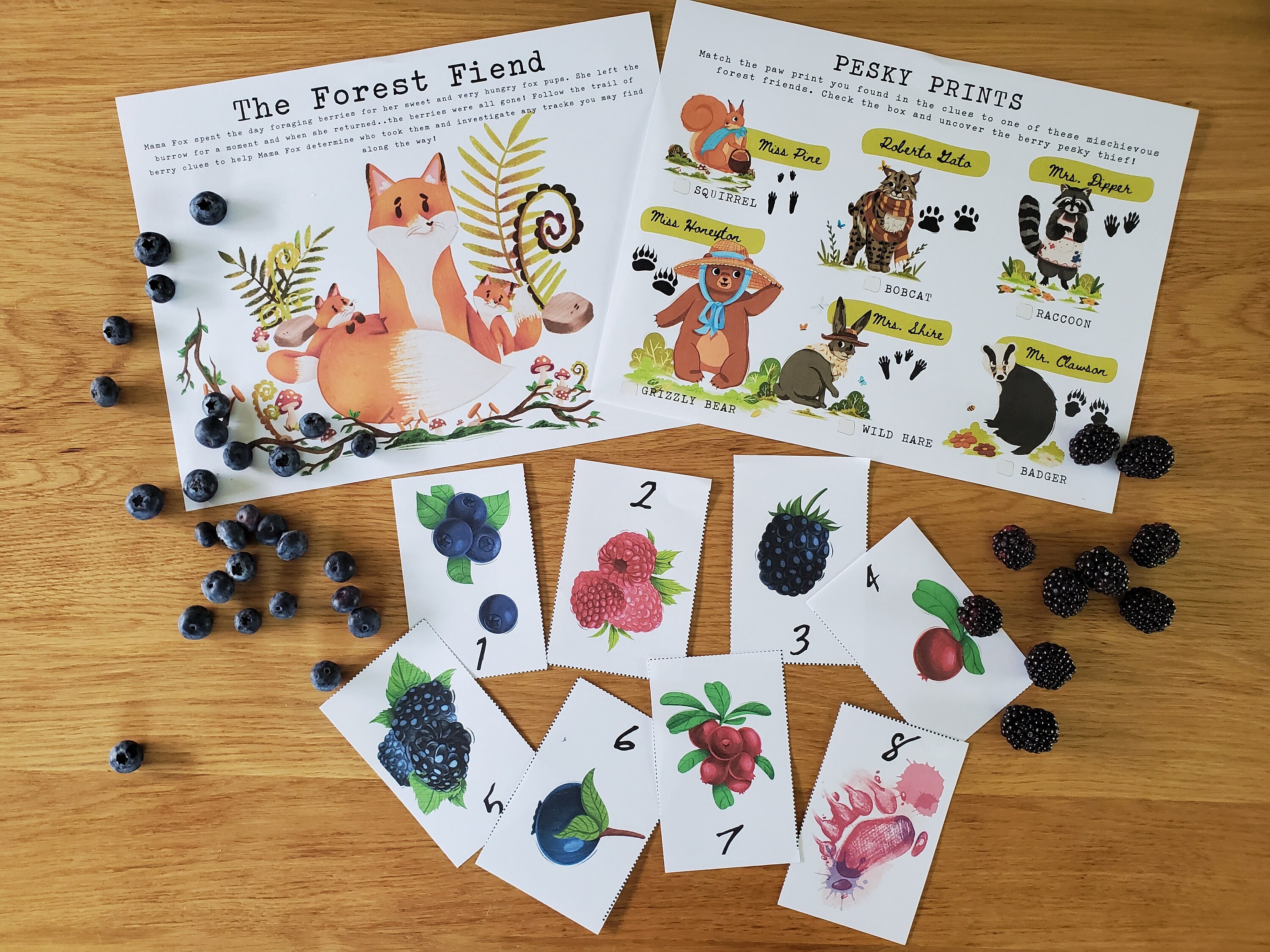 The Forest Fiend A Tiny Mysteries Mini Printable Worksheets and ...
