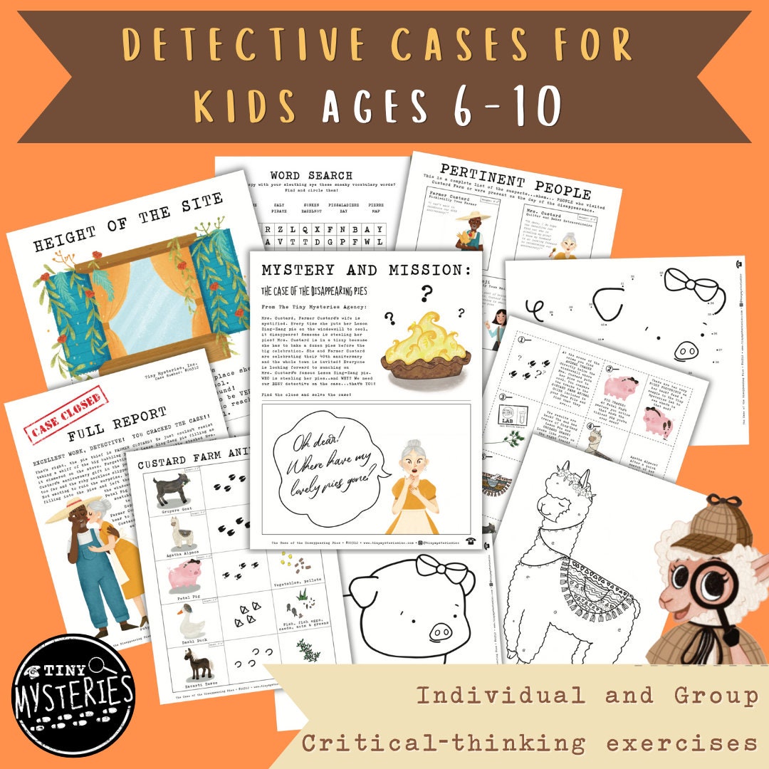 The Case of the Disappearing Pies Birthday Party Activities Kids Spy ...