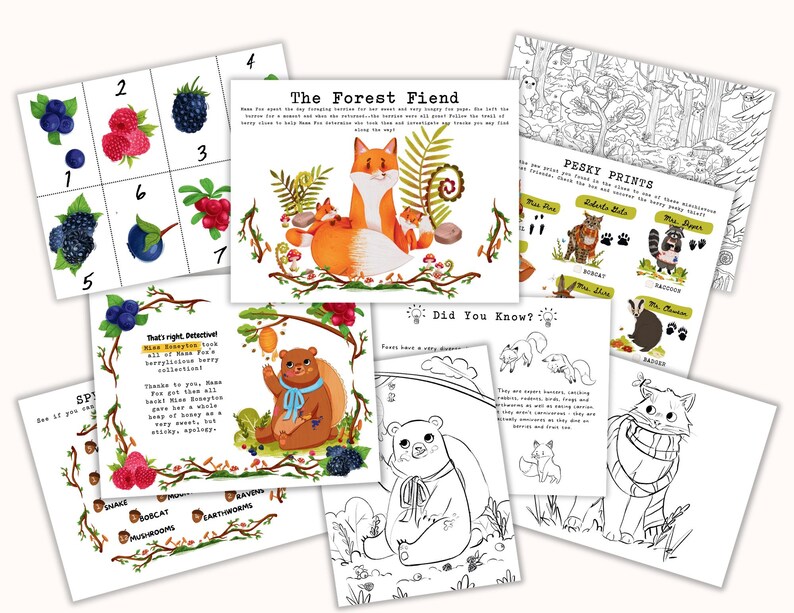 The Forest Fiend Mini Mystery - Printable Kids Worksheets and ...