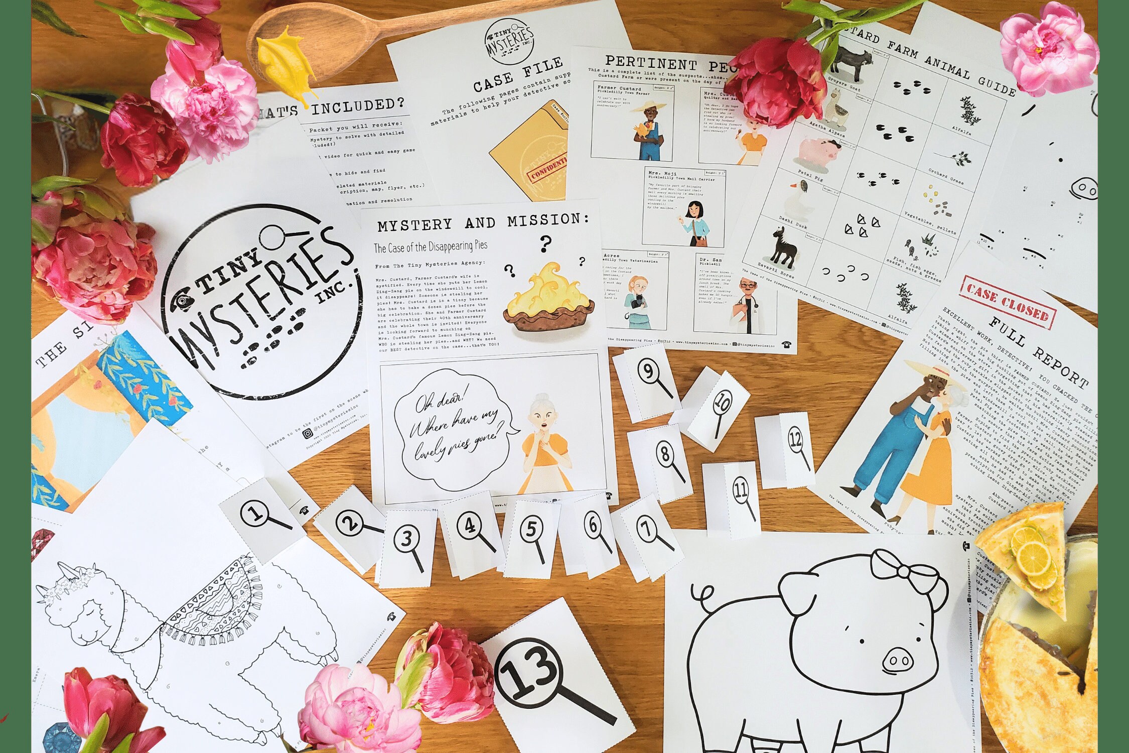 The Case of the Disappearing Pies Birthday Party Activities Kids Spy ...