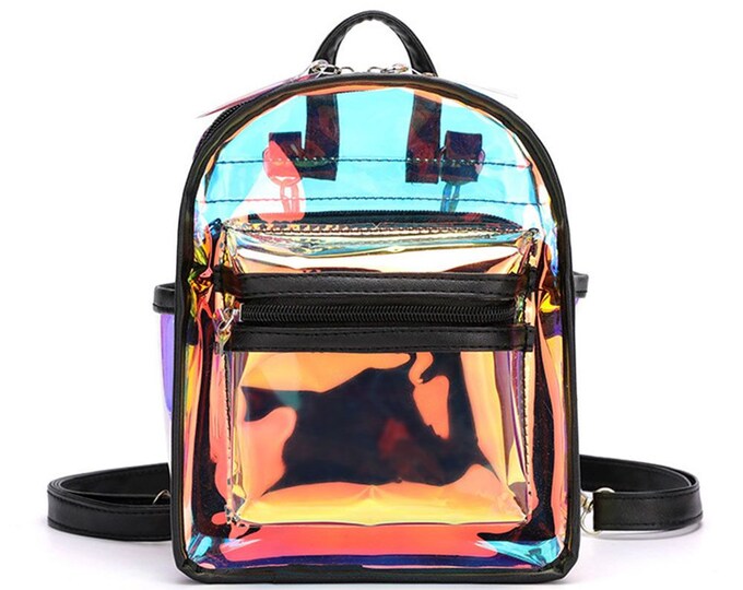 Holographic Transparent Backpack, Hologram Bag, Girls Backpack ...