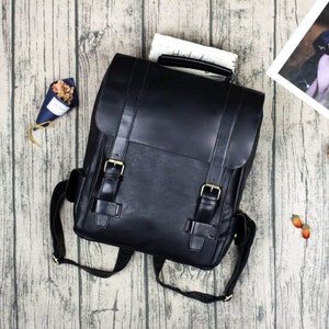 Vegan Leather Backpack Bookbag Travel Bag Vegan Gift - Etsy