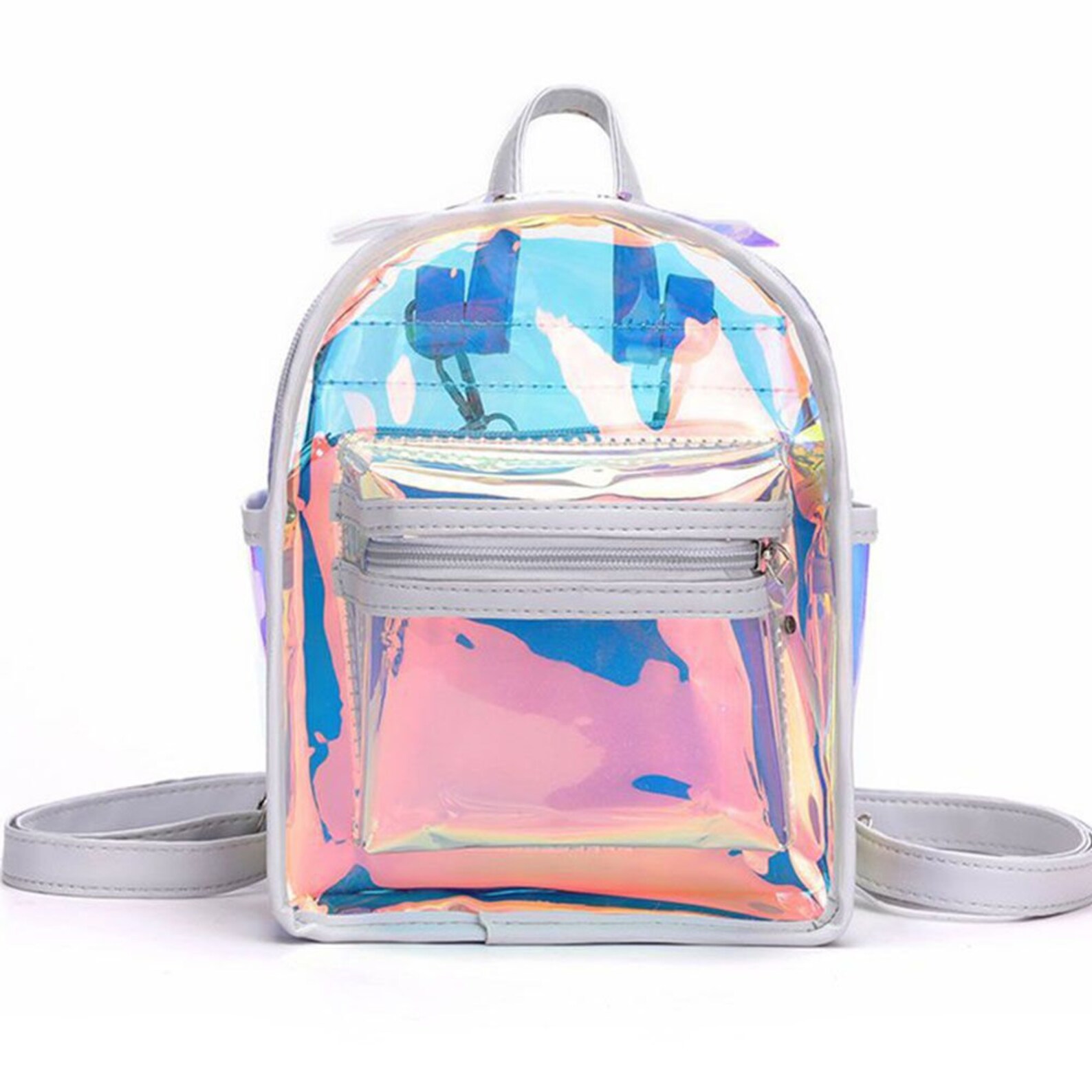 Holographic Transparent Backpack Hologram Bag Girls | Etsy