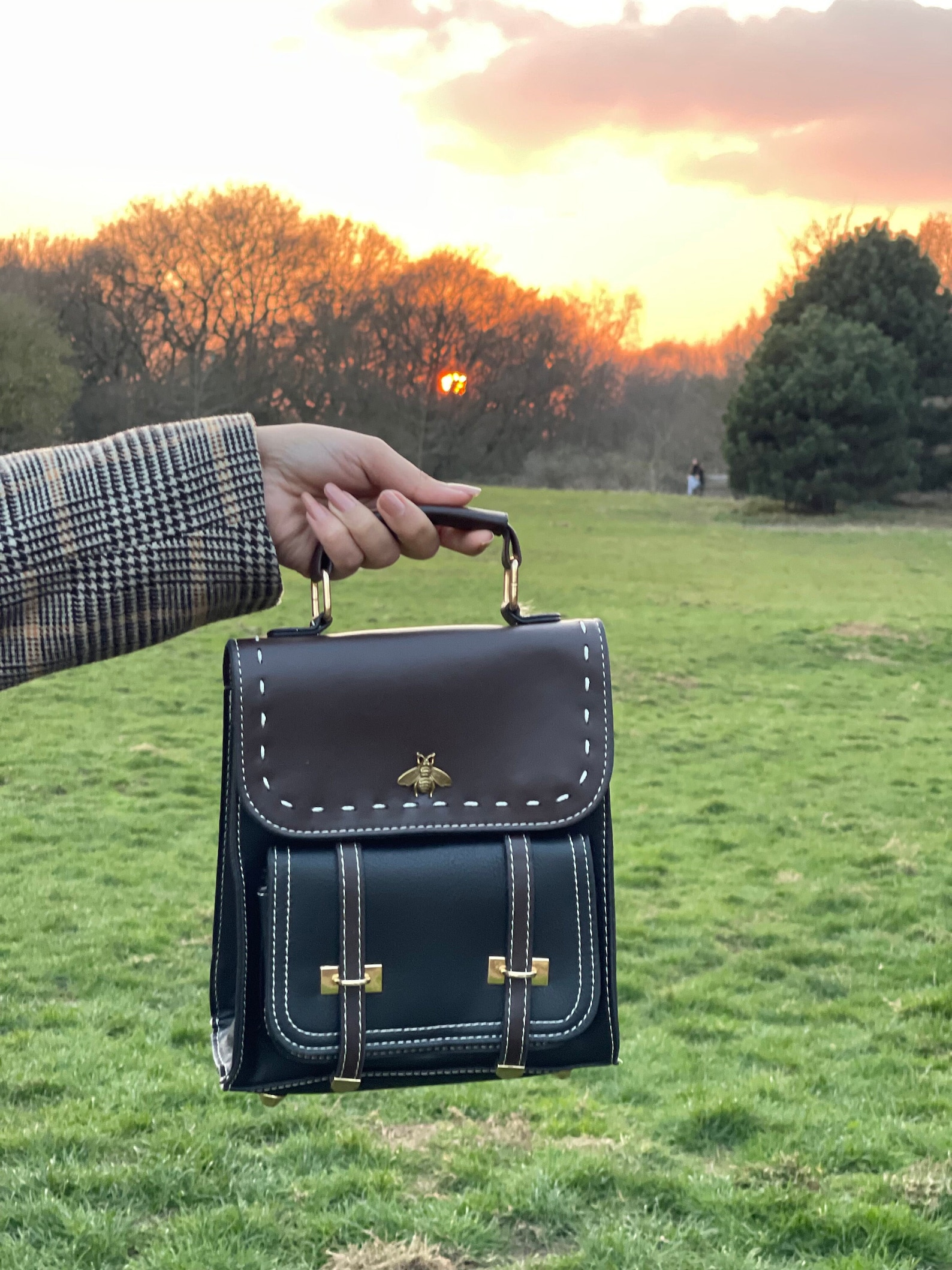 Bee Bag Vegan Leather Backpack Convertible Backpack | Etsy