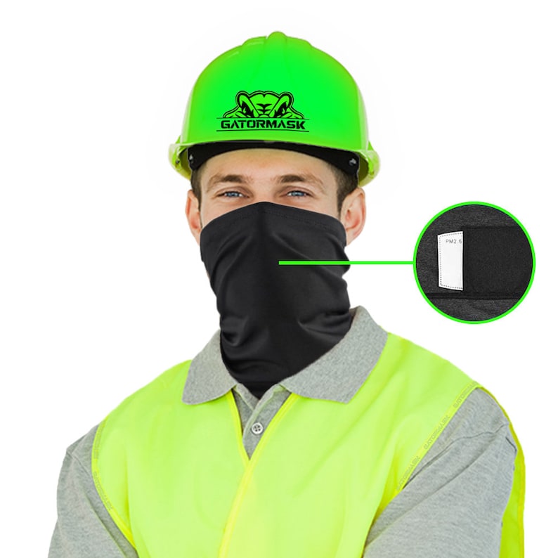 Gator Mask Neck Gaiter Face Cover with Filter Pocket | Etsy