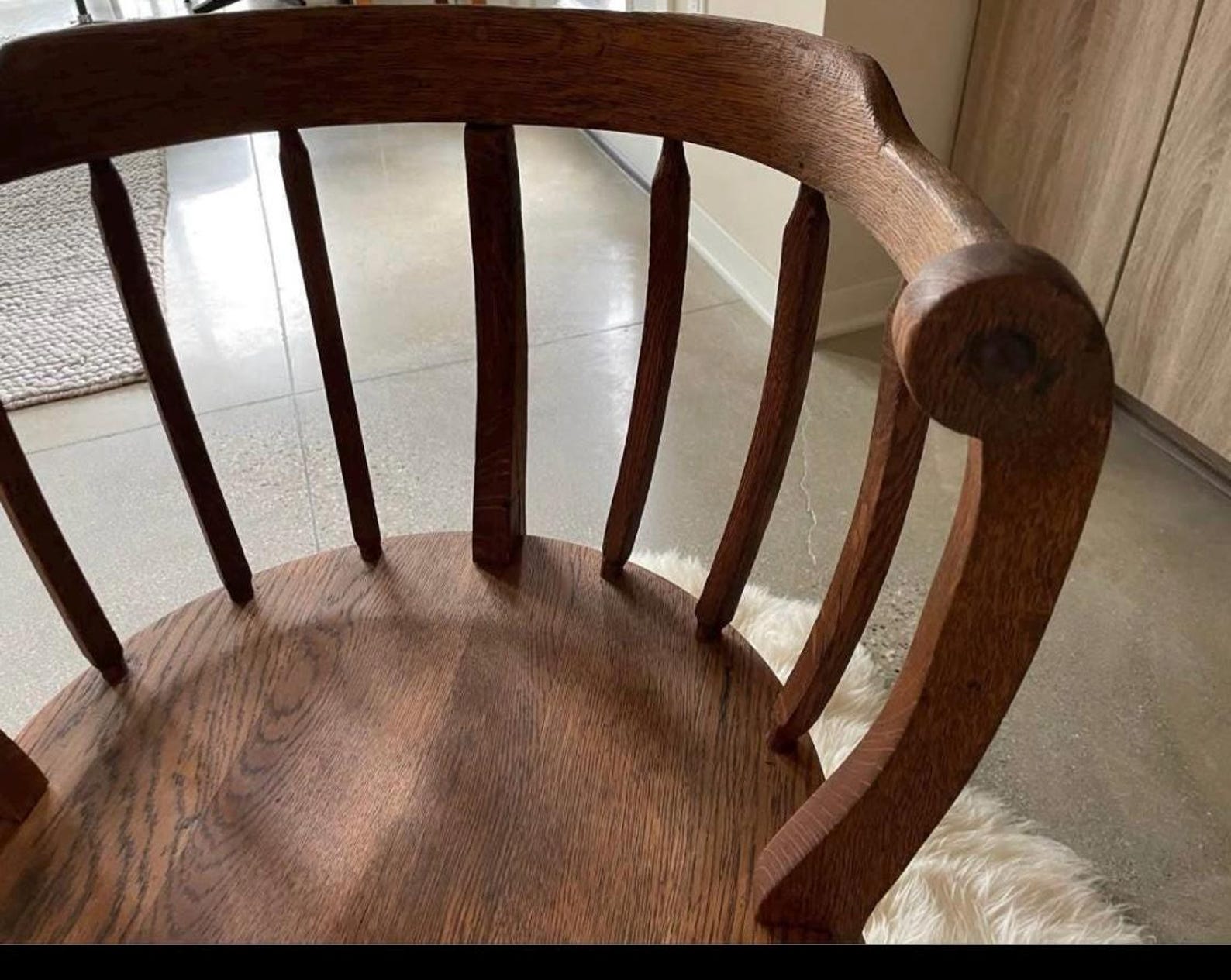 Antique Round Chair With Vine Connecting Legs - Etsy