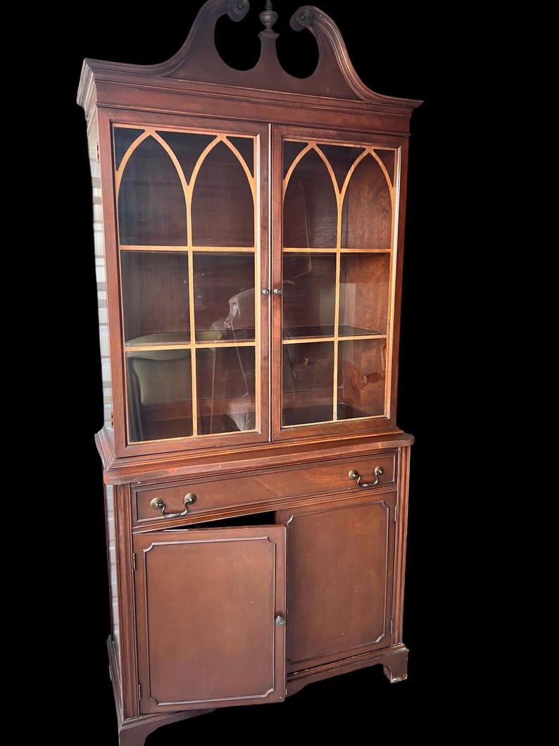 Brickwede Cabinet Mahogany Designer Vintage Chippendale - Etsy