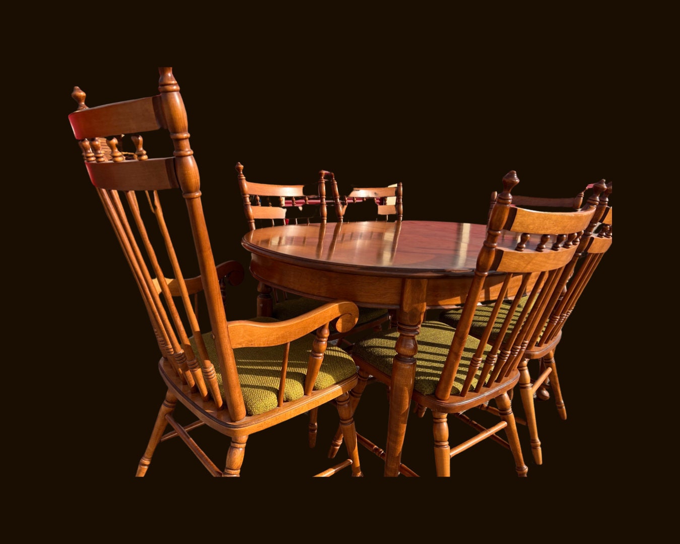 Ethan Allen Vintage MCM Table and 6 Chairs - Etsy