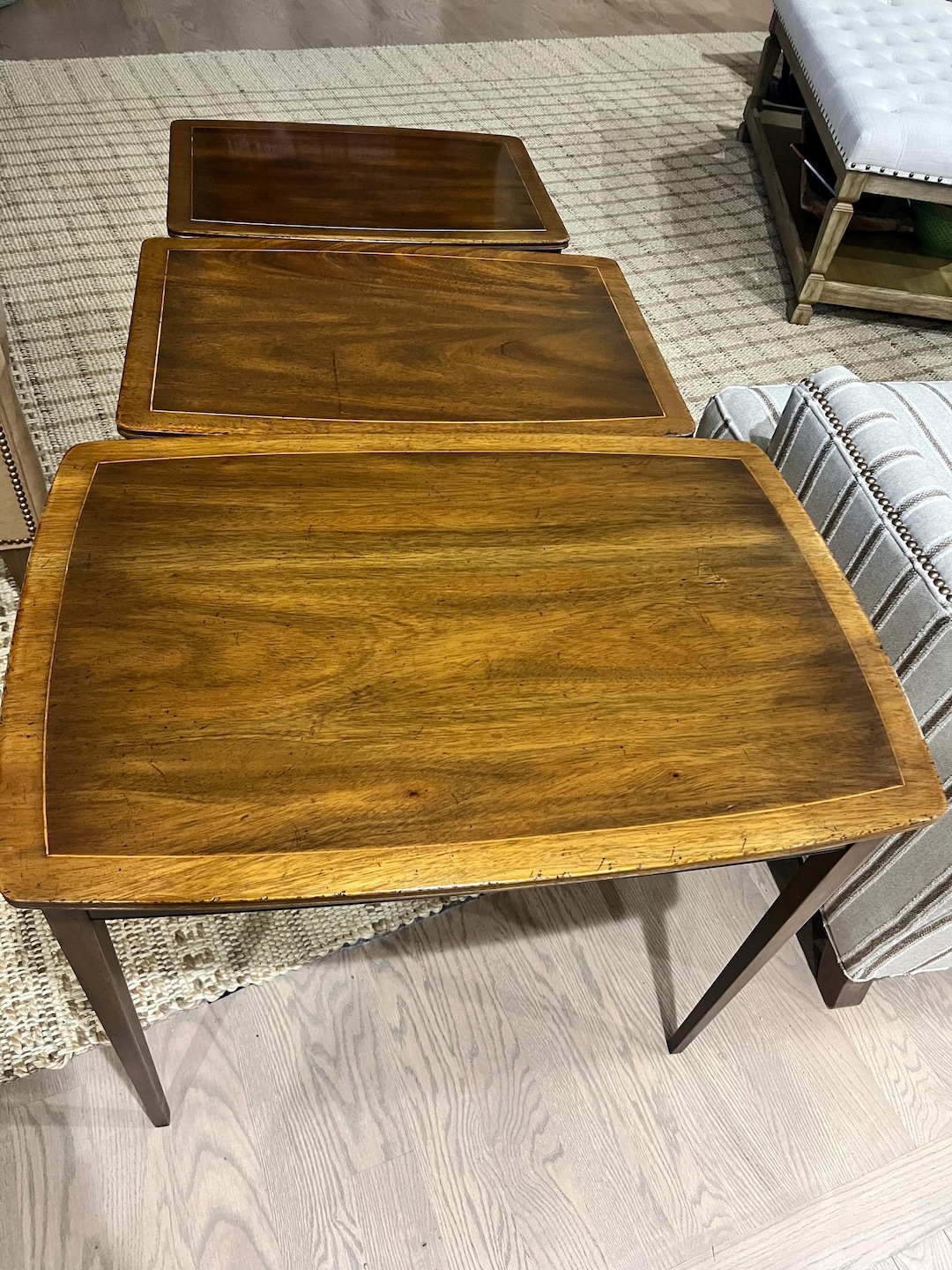 Authentic Kittinger Mid Century Walnut Nesting Tables – Set of 3 ...