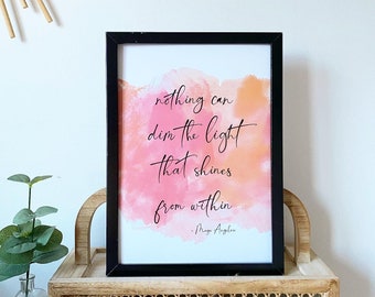 Maya Angelou Quote | Etsy UK