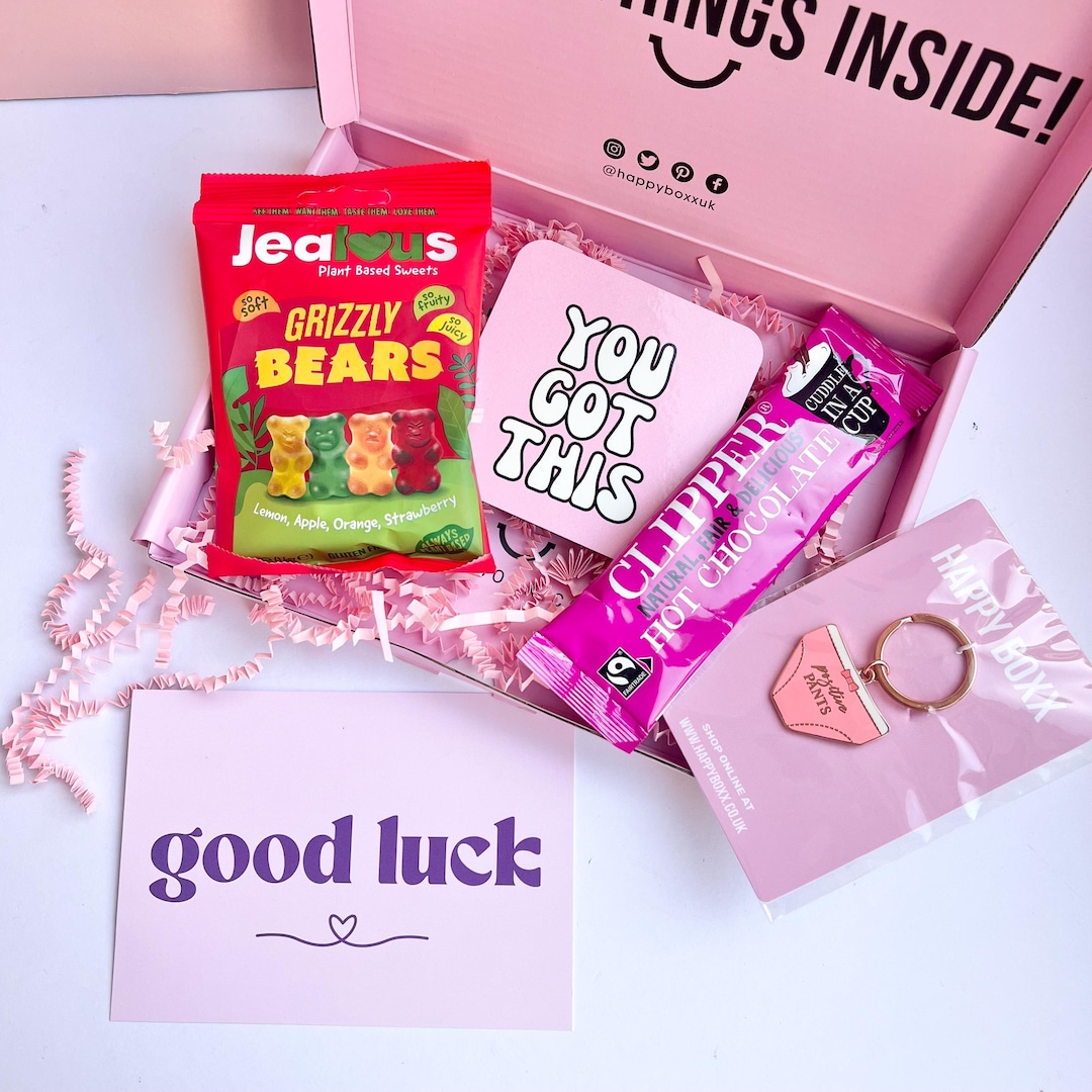Good Luck Exam Gift Box – University Survival & Self-care Kit for Her ...