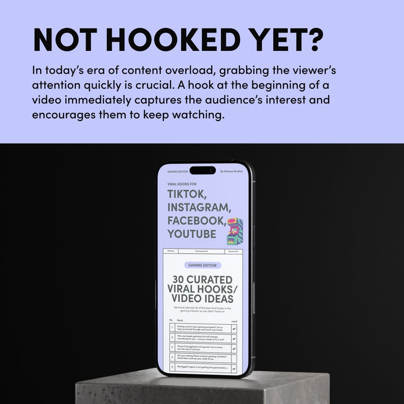 30 Curated Gaming Viral Hooks for Instagram, Facebook and Tiktok Reels ...