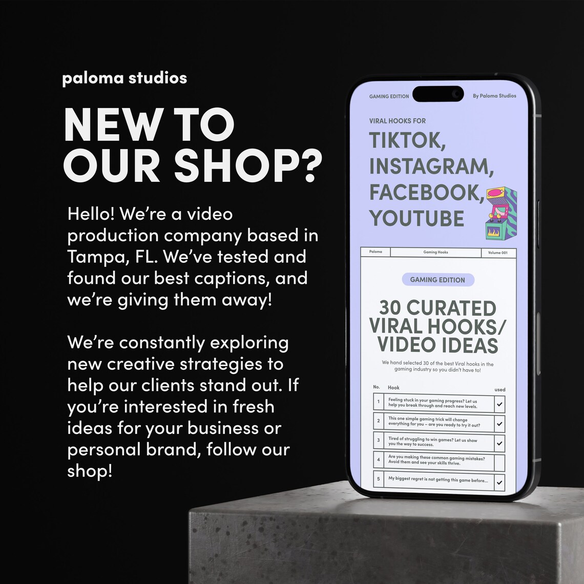 30 Curated Gaming Viral Hooks for Instagram, Facebook and Tiktok Reels ...