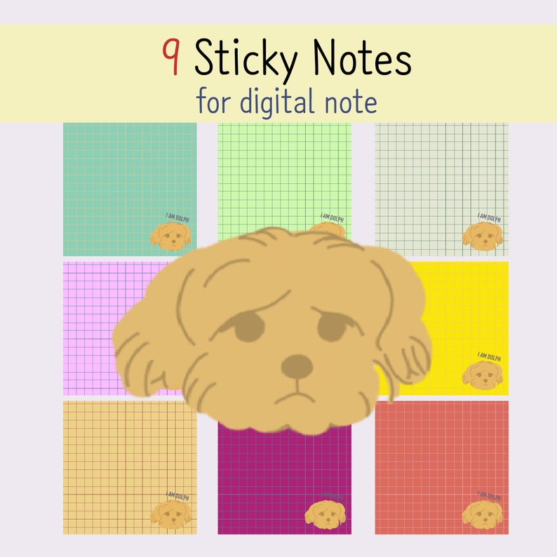 9 Sticky Notes Stickers, Digital Stickers, Digital Notes,ipad, Cute ...