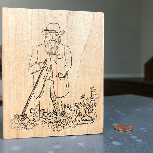 Rubber Old Man Stamp - Etsy