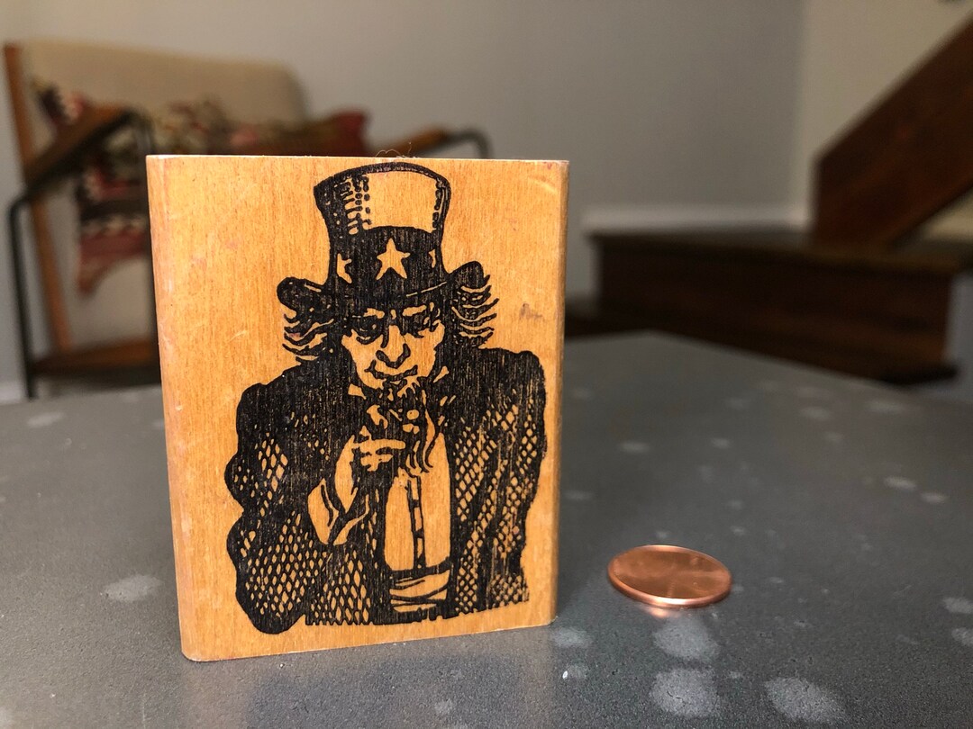 Vintage Rubber Stamp Rare Good Stamps Uncle Sam - Etsy
