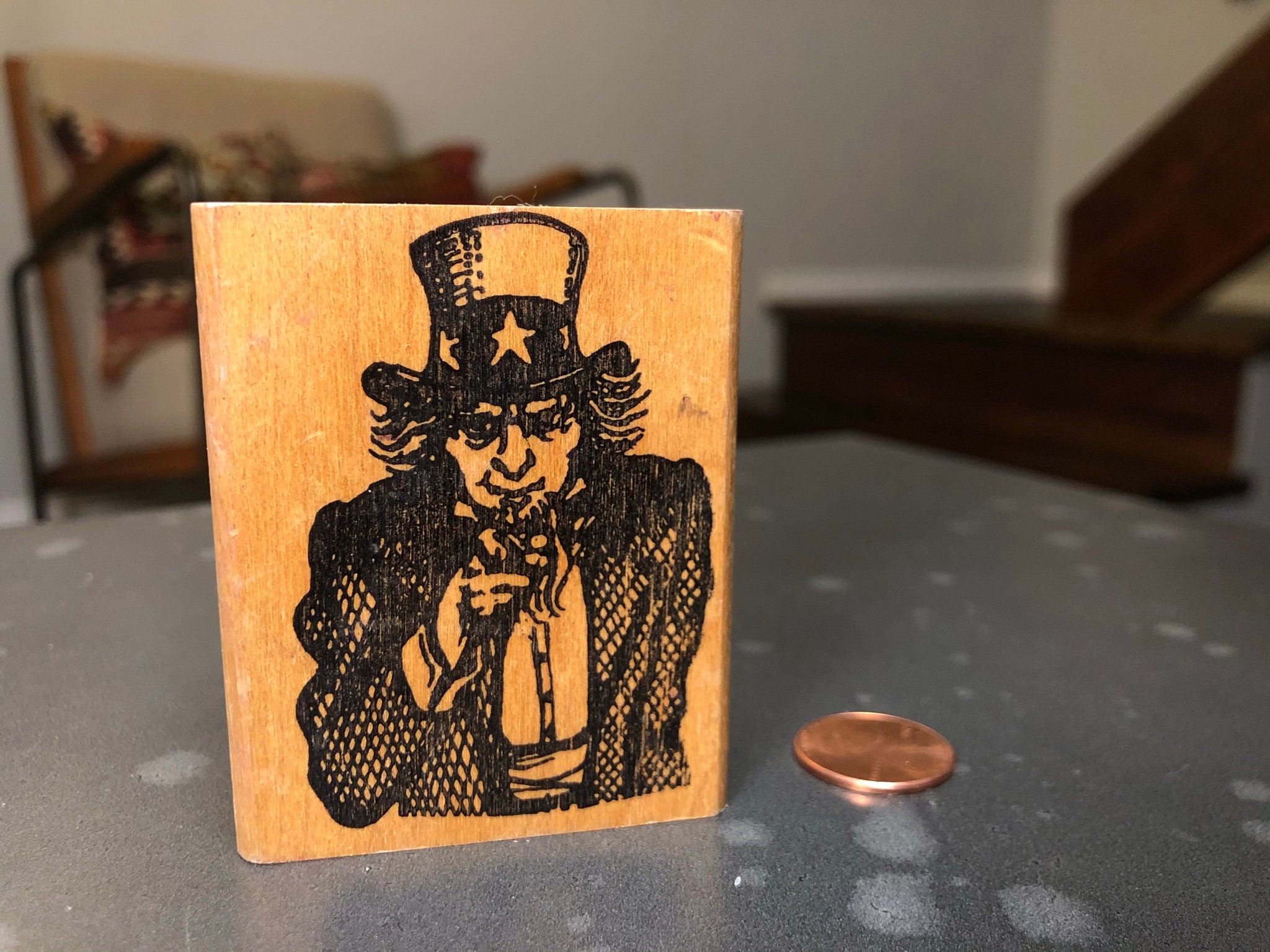 Vintage Rubber Stamp Rare Good Stamps Uncle Sam - Etsy