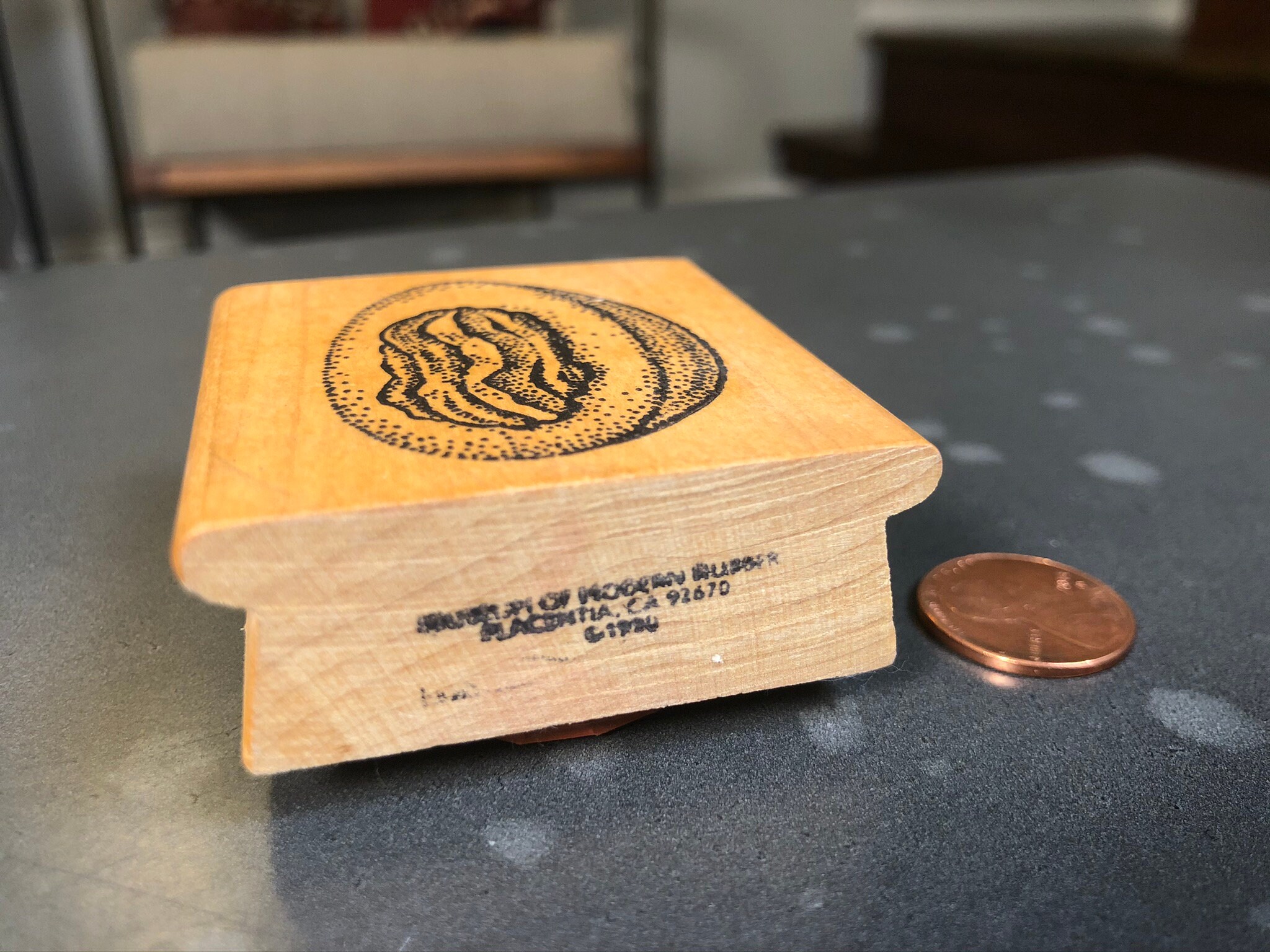 Vintage Rubber Stamp Rare Museum of Modern Rubber Stone Fruit - Etsy