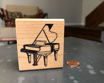 Piano Rubber Stamp - Etsy