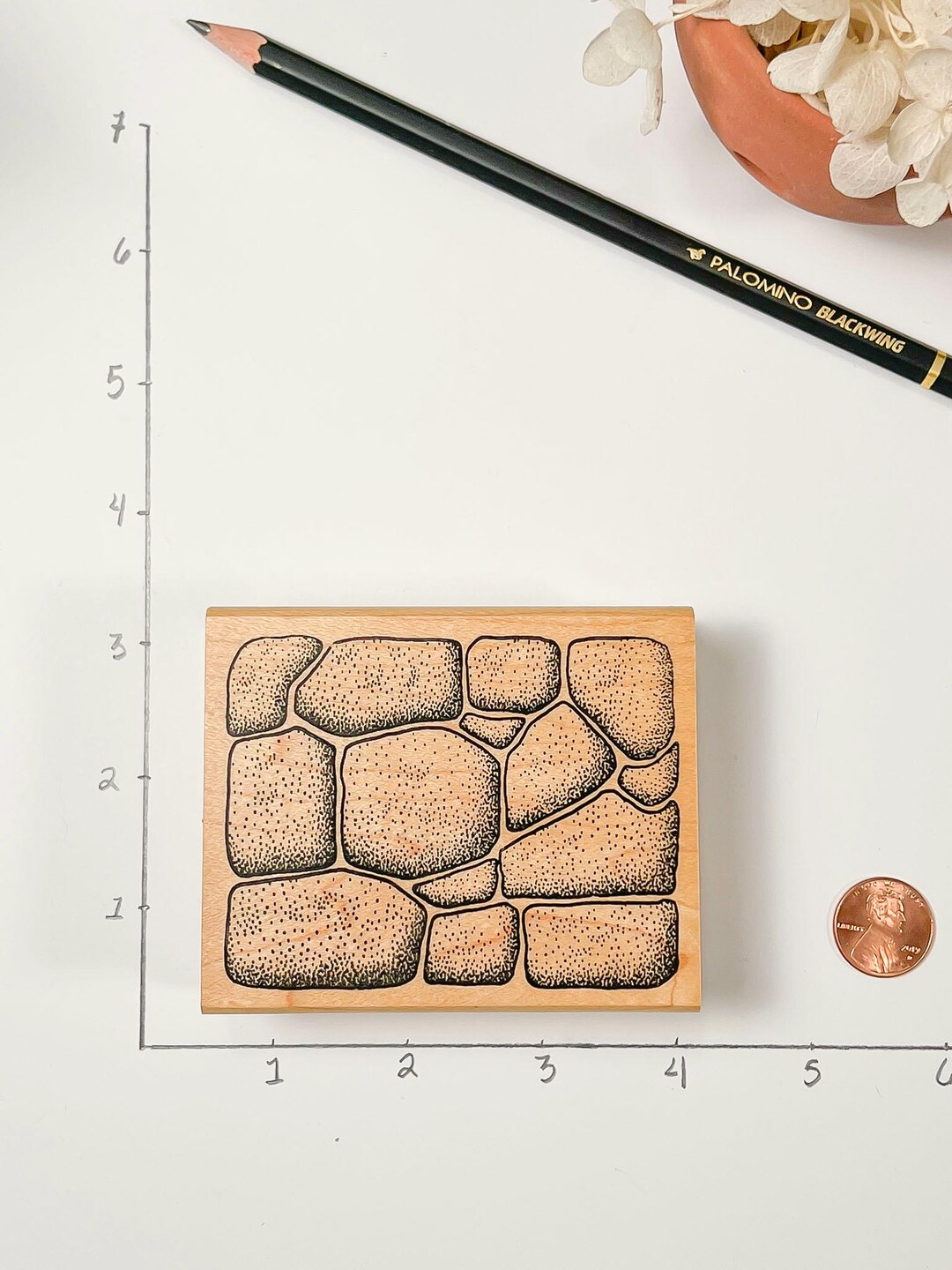 Vintage Rubber Stamp Rare Stampa Barbara Cobblestone Square 1993 - Etsy