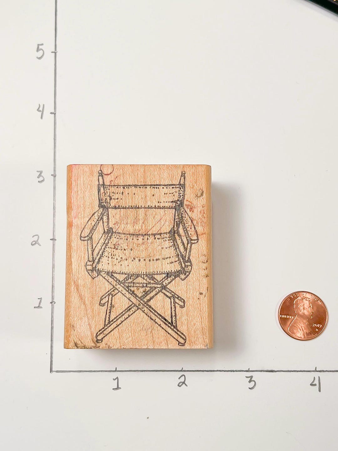 Vintage Rubber Stamp Rare Good Stamps Director's Chair - Etsy