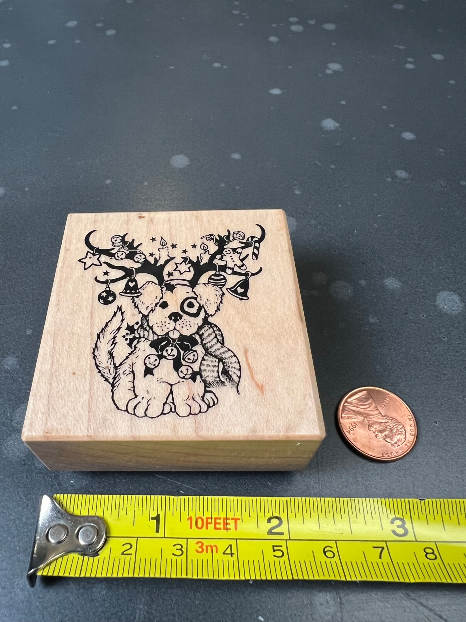 Vintage Rubber Stamp Rare PSX Personal Stamp Exchange Christmas Dog ...