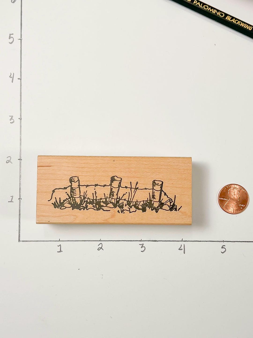 Vintage Rubber Stamp Rare Judith Stamps Rustic Fence 1993 - Etsy