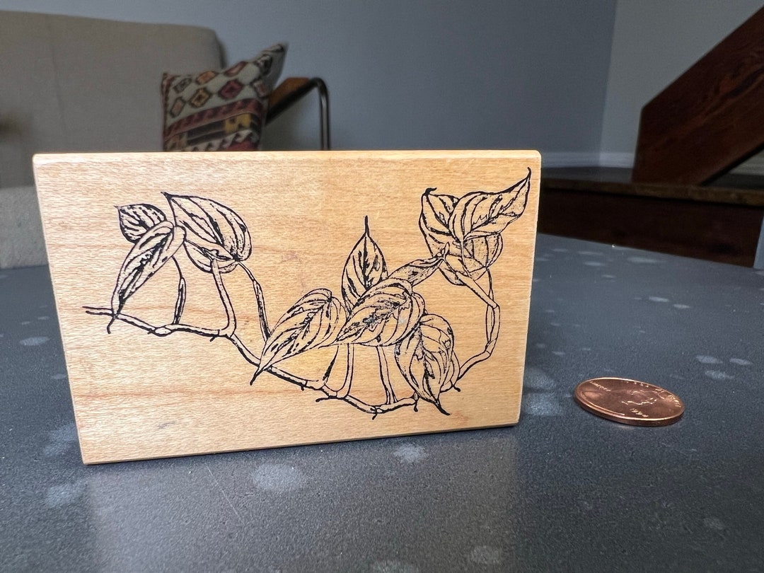 Vintage Rubber Stamp Rare Handprints Leaves Foliage - Etsy